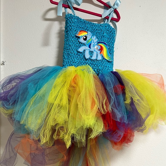 Costumes | My Little Pony Rainbow Dash Tutu Halloween Girls Costume ...